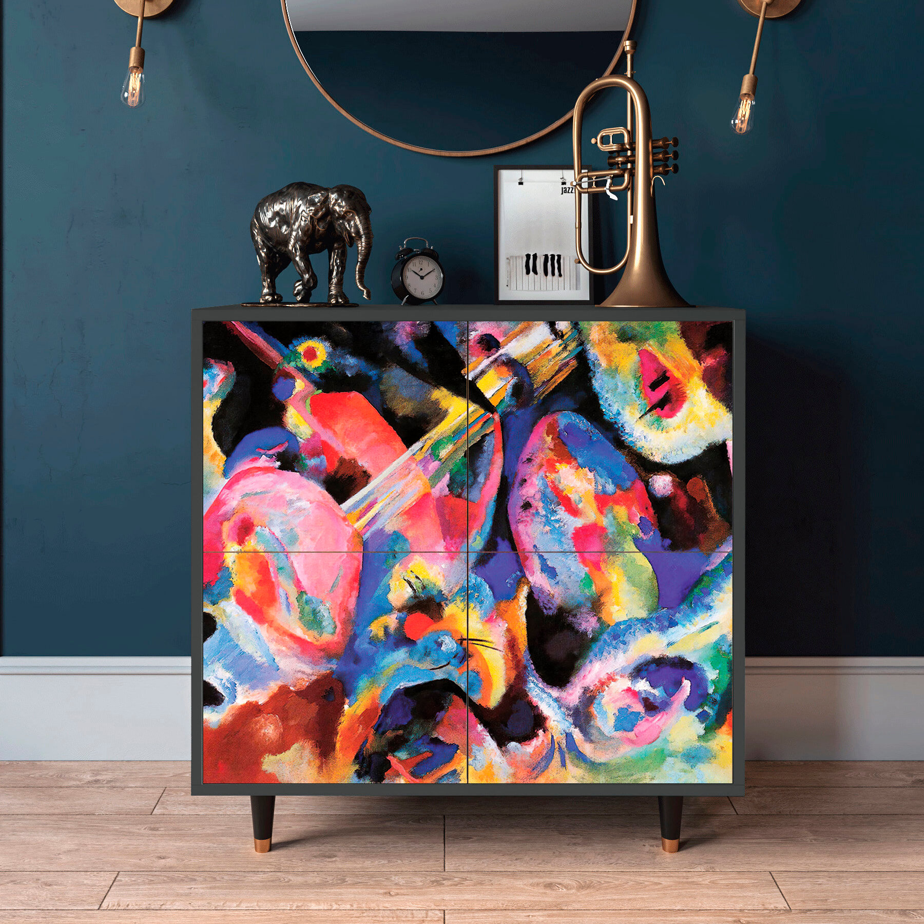 Комод - STORYZ - BS3 Kandinsky, Размер - 94 x 96 x 48 см, Цвет корпуса - Антрацит