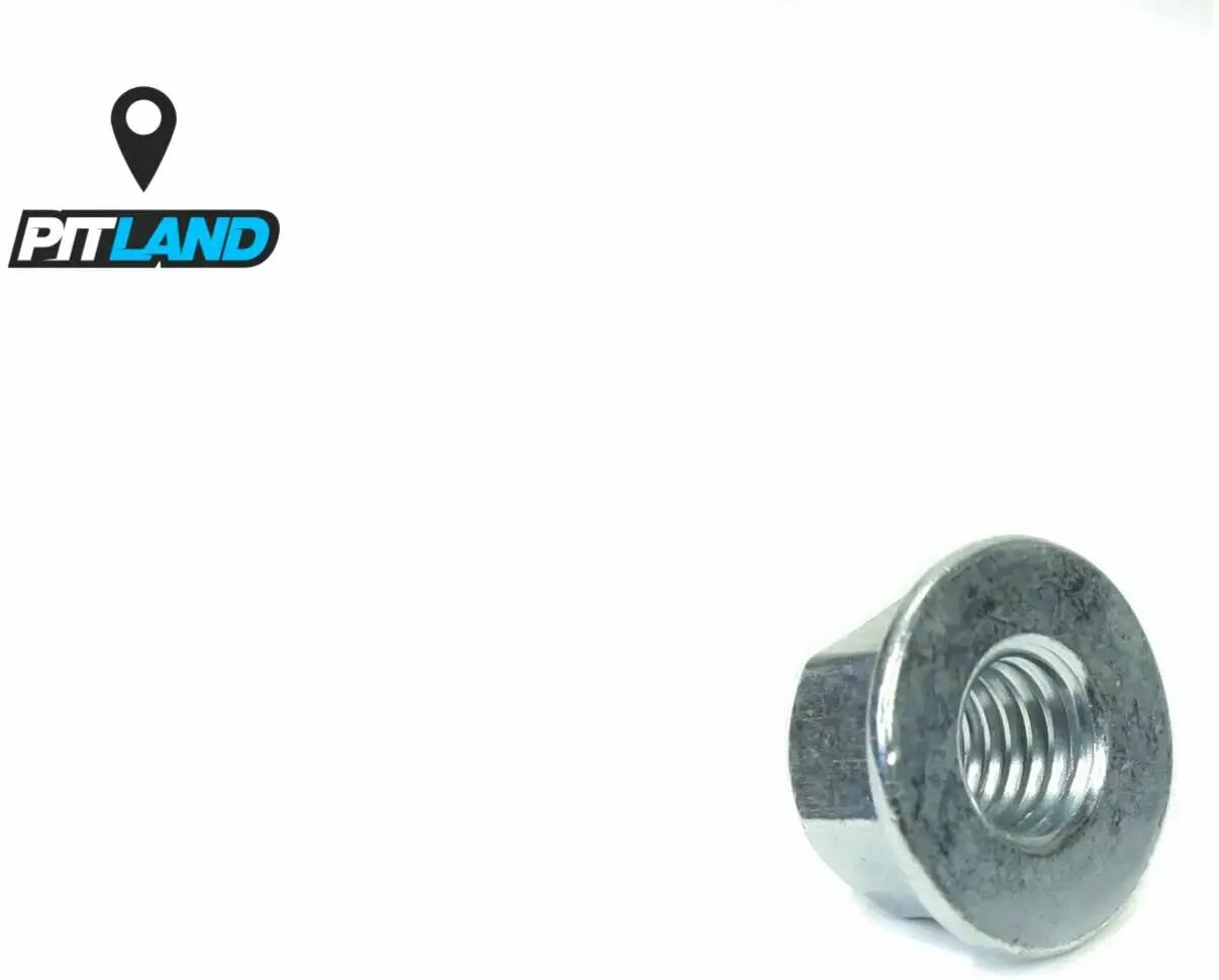 Гайка с фланцем М 8 * 8.0 DIN 6927 (высок, контр) оц. на мотоцикл, питбайк, эндуро.