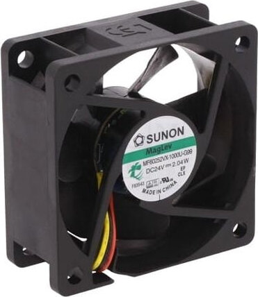 Вентилятор SUNON MF60252VX-1000U-G99 осевой 24В DC 60x60x25мм подшипник Vapo 45,63куб. м/ч 27дБА 1шт