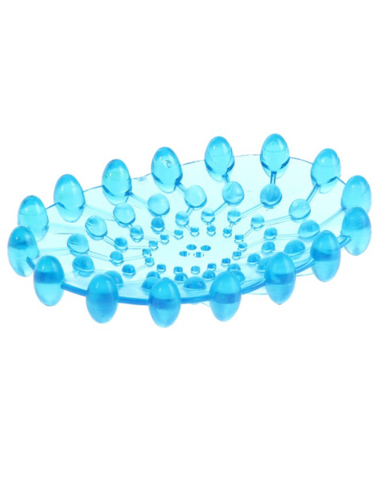 Набор из 2-х одинаковых мыльниц капельки синие, силиконовые, со сливом