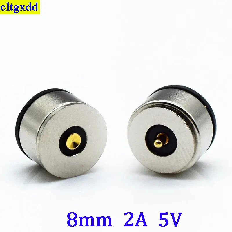 Магнитный разъем 8mm 2A 5V, 2-контактный