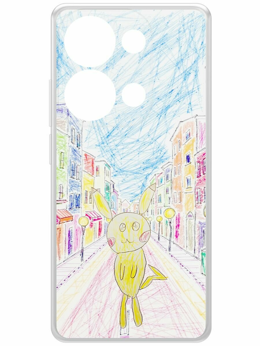 Чехол-накладка Krutoff Clear Case Покемон для Xiaomi Poco M6 Pro 4G