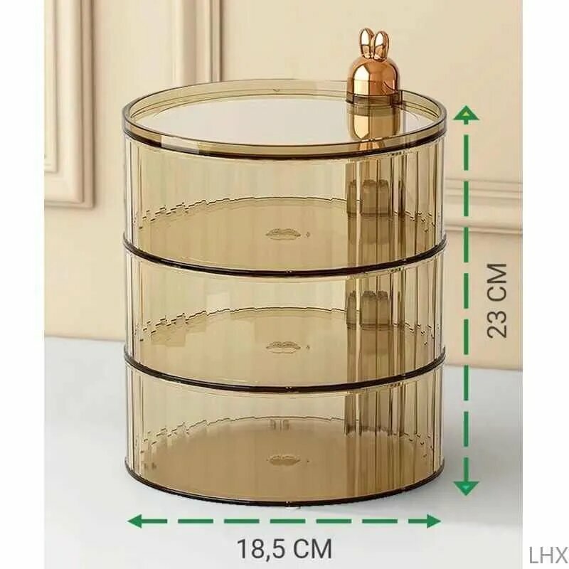 Менажница "Праздничная", ABS-пластик, коричневый, для закусок, 3 слоя