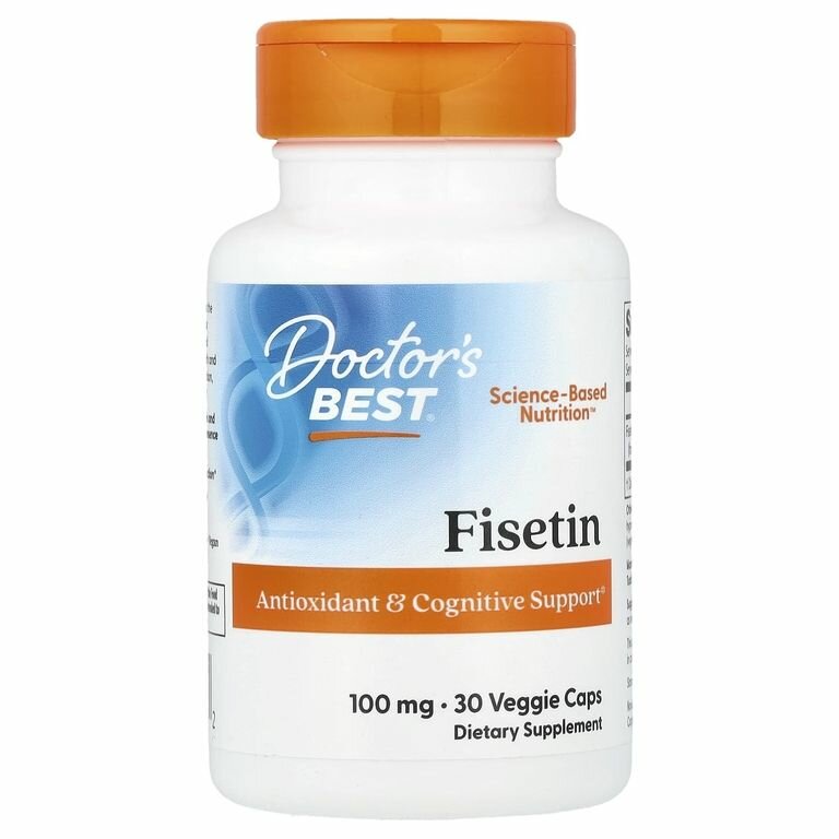Doctor's Best, Fisetin with Novusetin, физетин и новусетин, 100 мг, 30 капсул