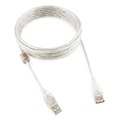 Кабель удлинитель USB2.0 Pro Cablexpert CCF-USB2-AMAF-TR-6, AM/AF, 1,8м, экран, ферритовое кольцо