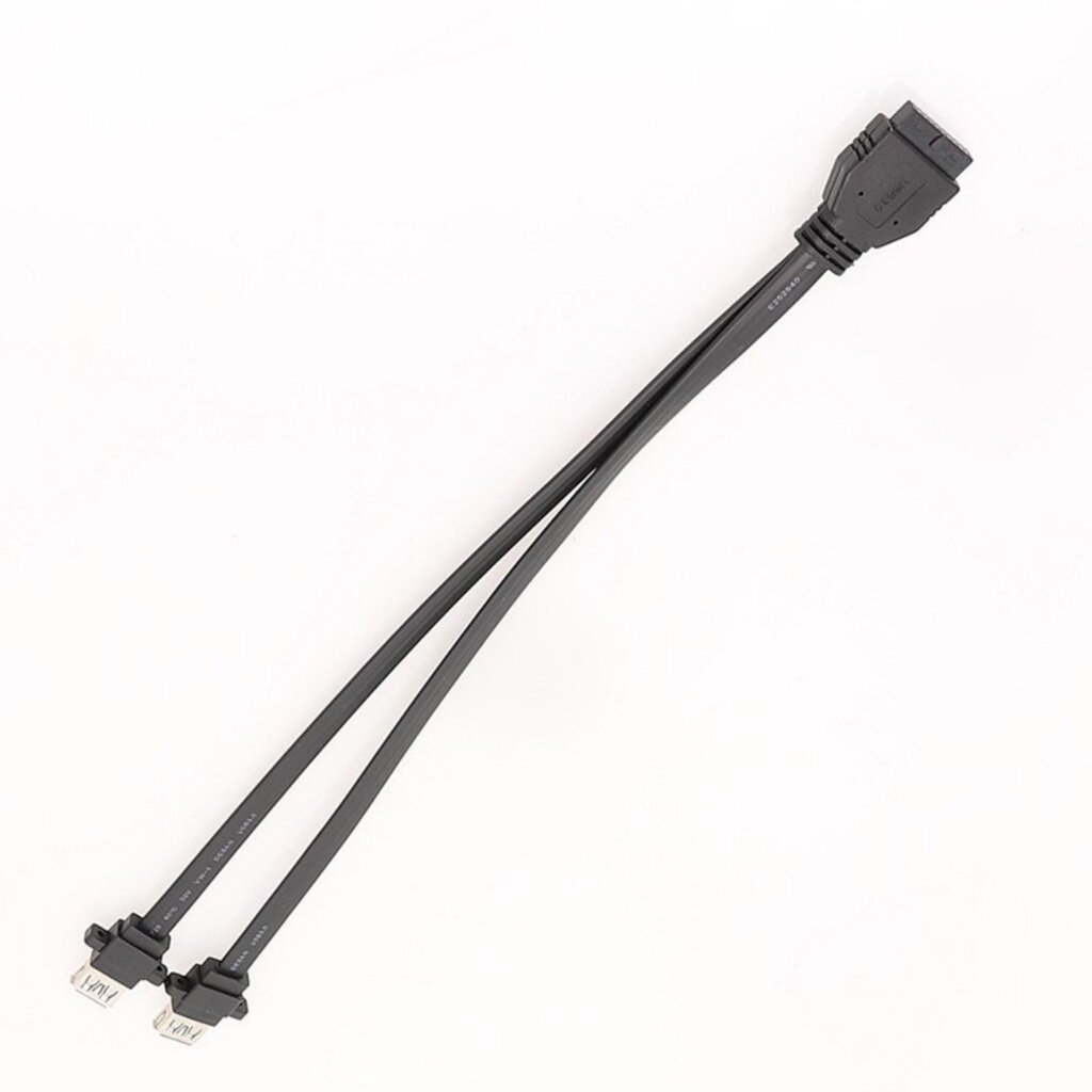 Комплект для подключения питания, Передний USB3.0 кабель для материнской платы 19Pin на двойной USB A - 30 см