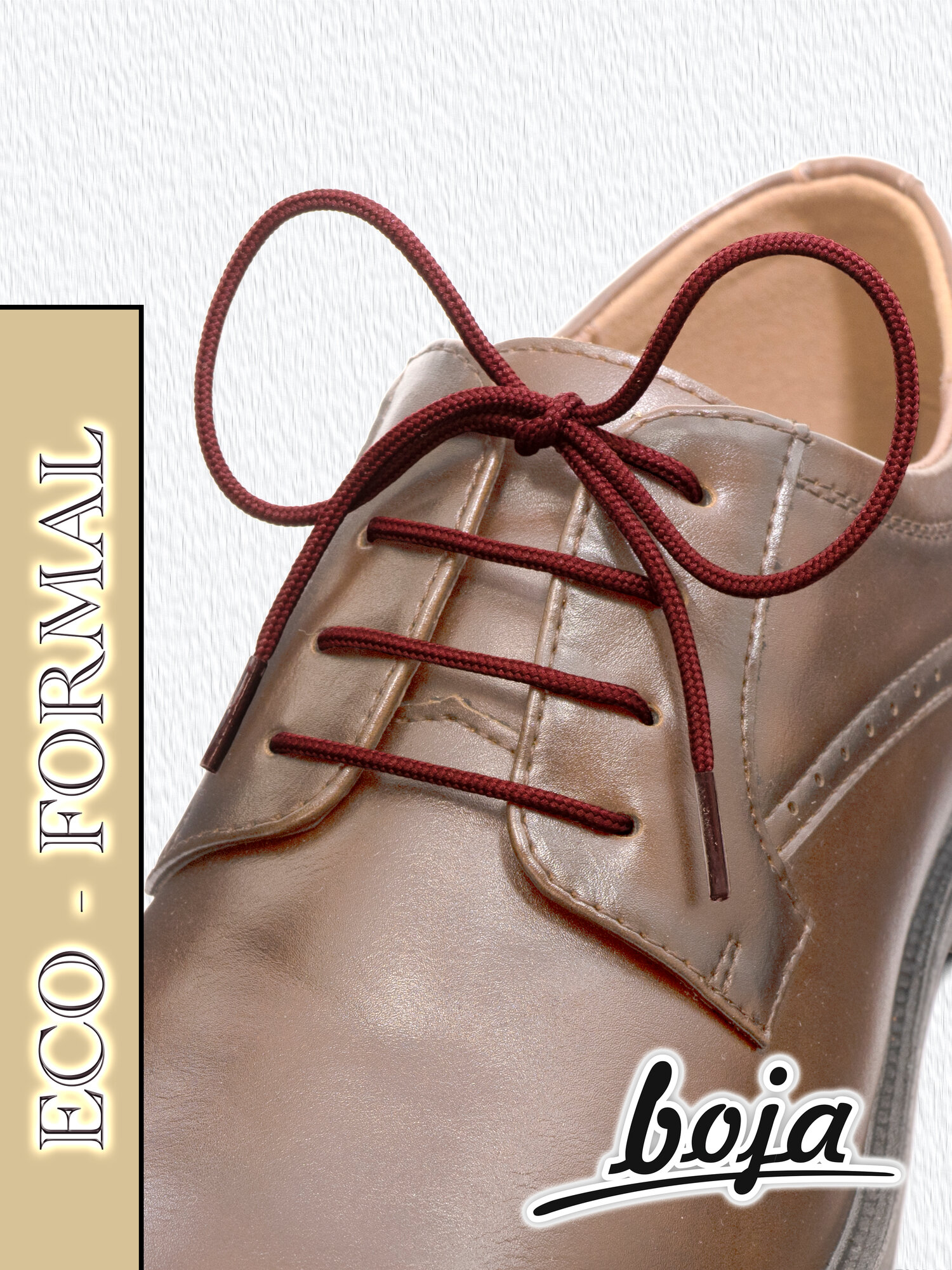 Шнурки для обуви BOJA (ЭКО), для туфель бордовые; круглые; тонкие 2 мм; 80 см, НЕ эластичные; НЕ резиновые; НЕ силиконовые; без фиксаторов