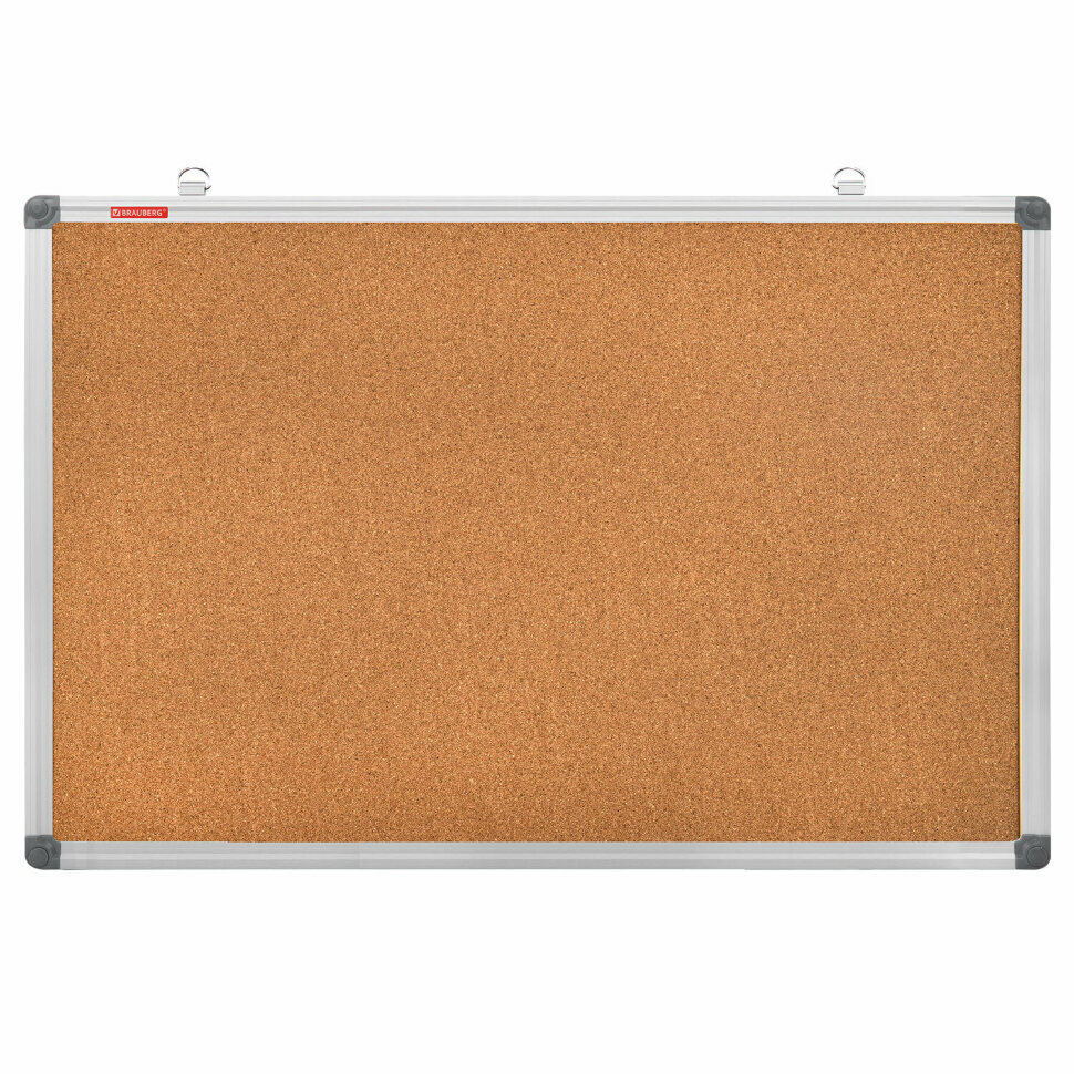 Доска пробковая для объявлений 60х90 см, алюминиевая рамка, BRAUBERG Extra, 238308, 238308