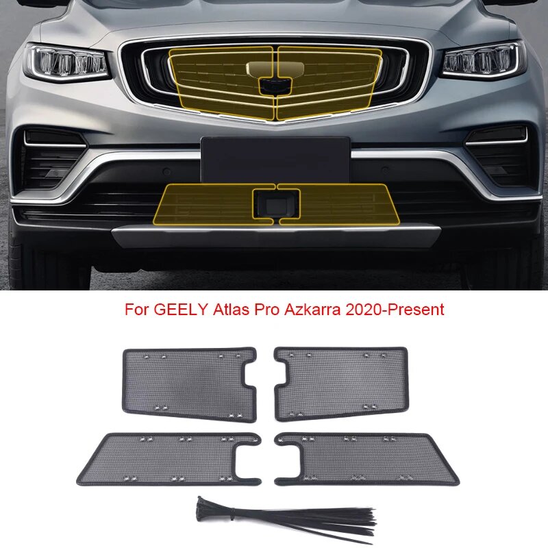 Автомобильная сетка с защитой от насекомых для Geely Altas Emgrand X7 Sport Pro Azkarra, крышка резервуара для воды, защитная сетка для гонок, защитная сетка для конденсатора, For Azkarra 20-25