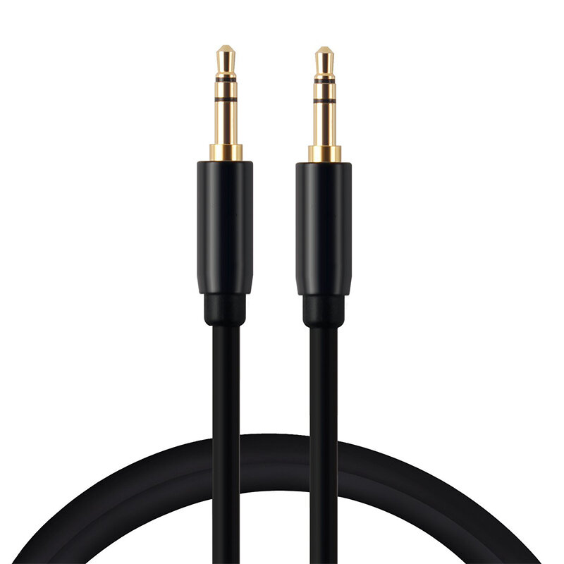 Кабель AUX mini Jack 3.5 мм - mini Jack 3.5 мм 1m аукс в машину черный Dream JD49