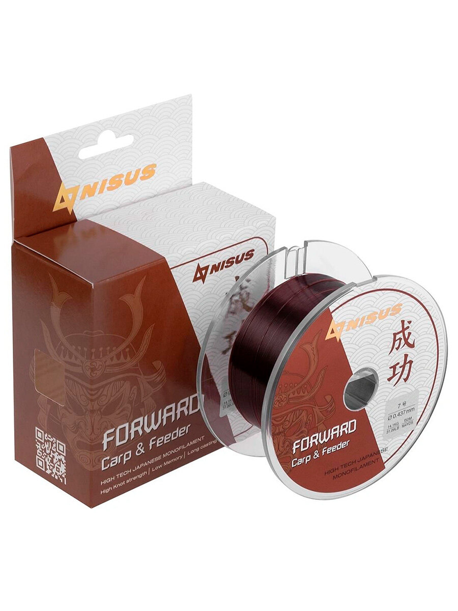 Леска для рыбалки Nisus FORWARD Carp&Feeder brown Nylon 0,437mm/150m (N-FCF-0437-150)