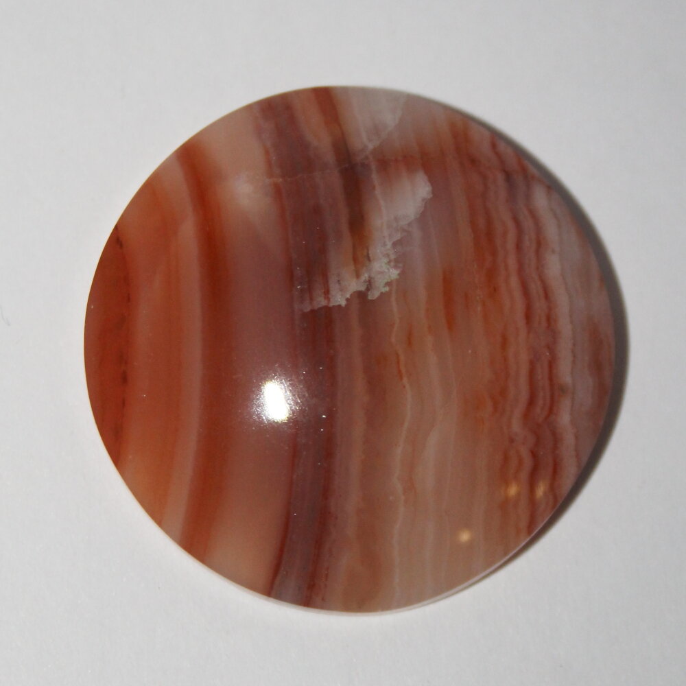 Коллекционный кабошон агат переливт, 32х32х3 мм, Урал, "True Stones"