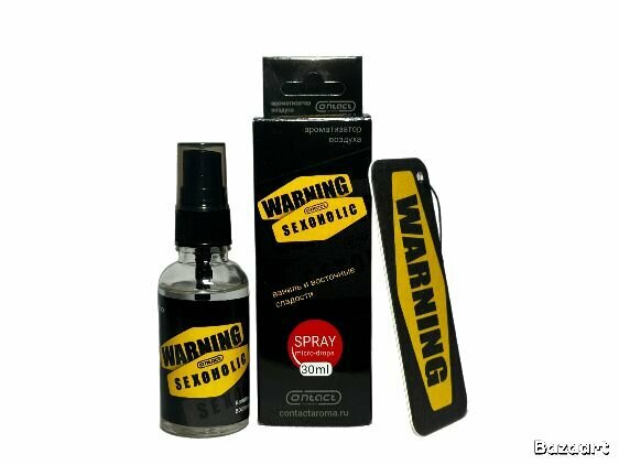 Ароматизатор воздуха (Спрей+картон 30мл) "Contact" "WARNING SEXOHOLIC"-Ваниль и Восточные сладости