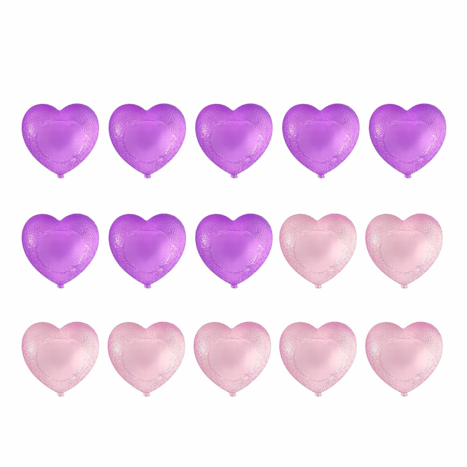 15 многоразовых кубиков льда в форме сердца, пластиковые кубики льда в мультяшном стиле для холодных напитков, моющиеся и пригодные для заморозки, фиолетового цвета