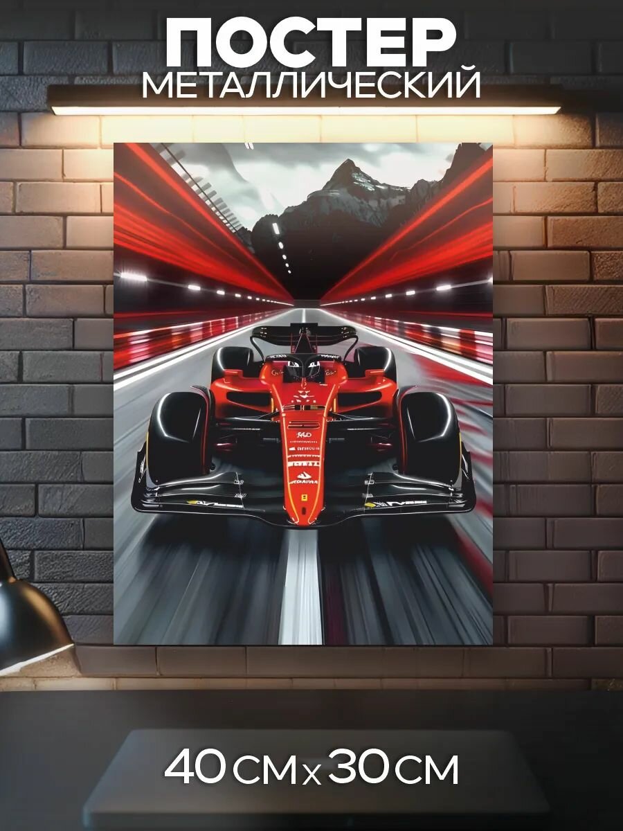 Постер на стену металл F1 - формула один