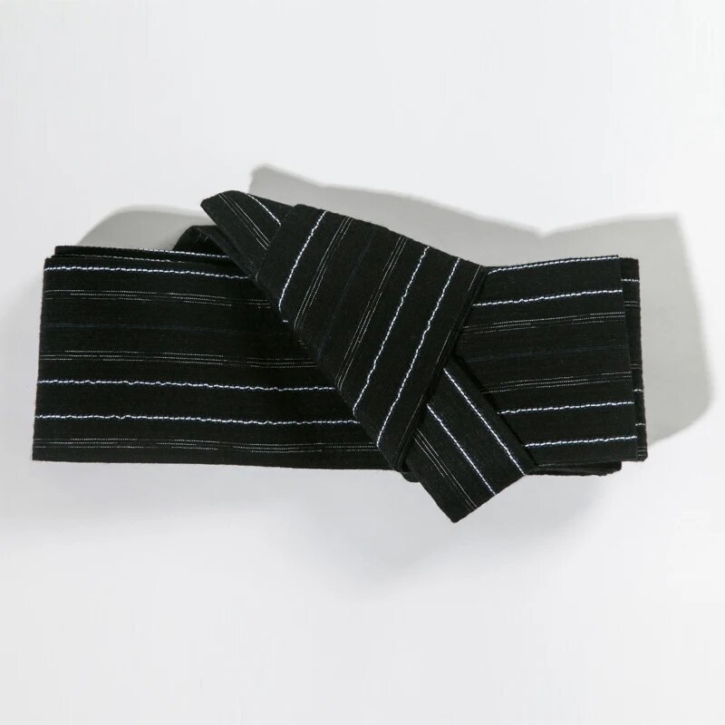 Мужской жесткий коку Оби из полиэстера Черный, 11