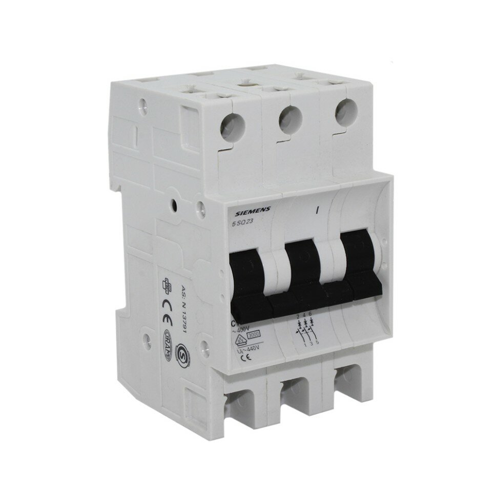 Siemens 5SQ2370-0KA10 3P 10A (C) 3kA Автоматический выключатель