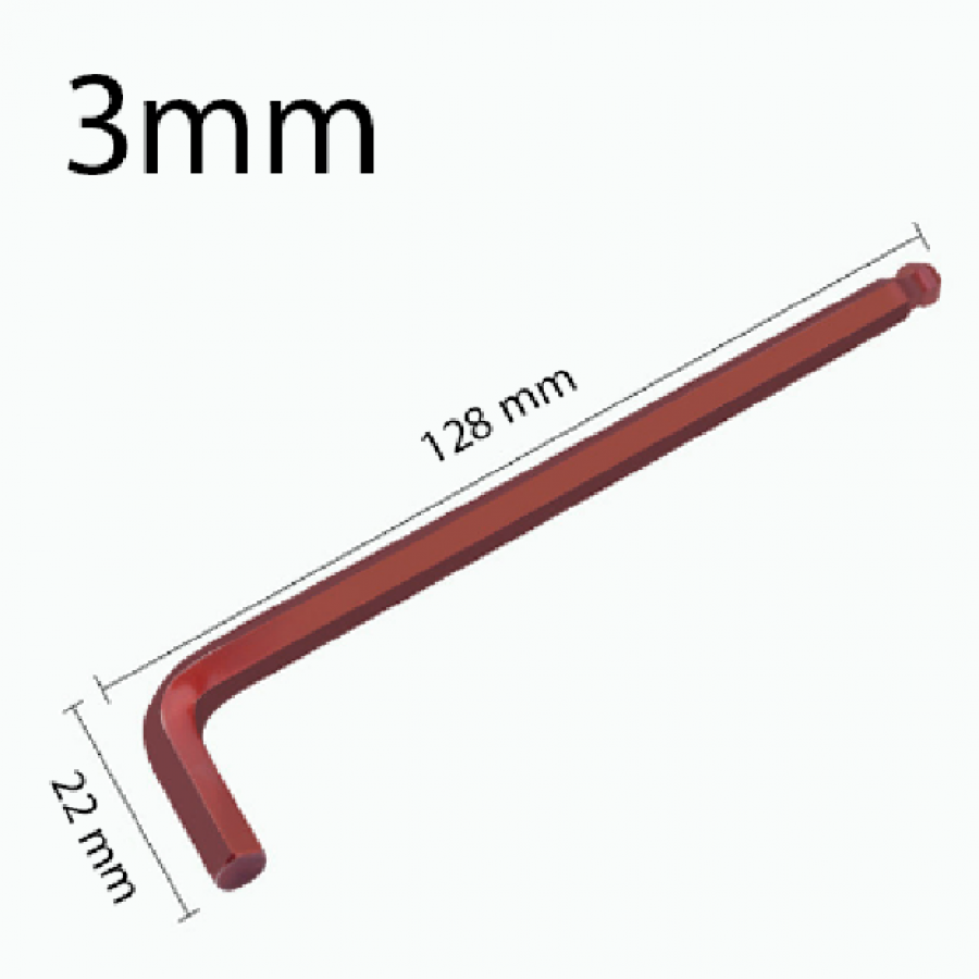 Шестигранный ключ 3 мм из прочной стали