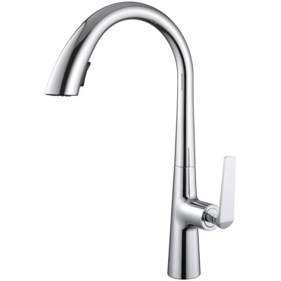 Однозахватный смеситель для кухни Orange с вытяжным душем и двумя типами струй BONI хром M15-120cr