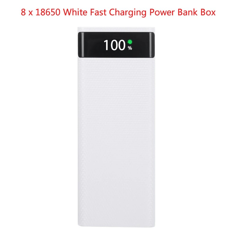 Белый корпус Power Bank 8 x 18650 Fast Charging