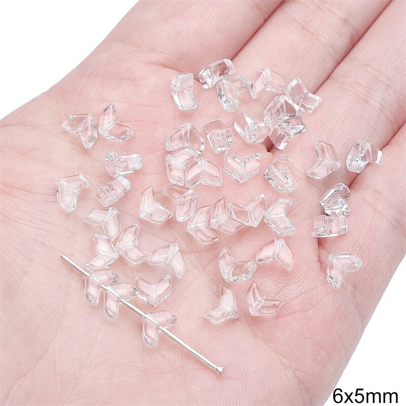 20 шт. Модные прозрачные бусины-бабочки неправильной формы стеклянные бусины россыпью Сделай Сам 11