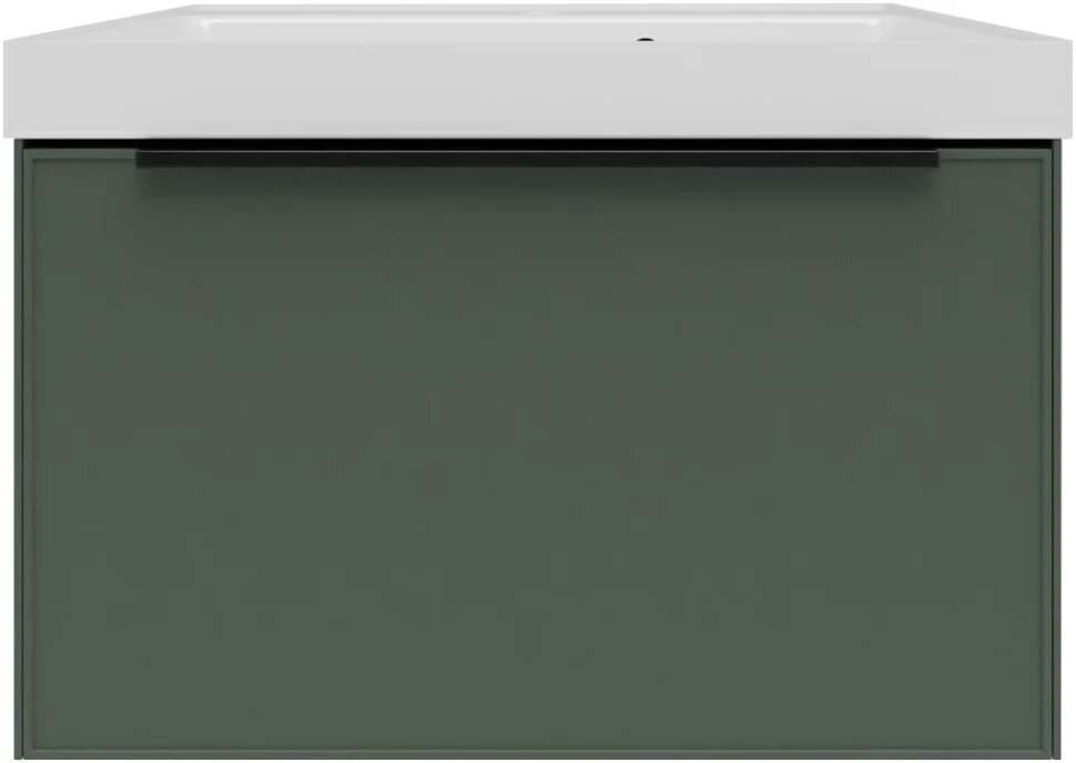 Тумба под раковину La Fenice Simpla FNC-01-SIM-G-60 60 см, подвесная, серо-зеленый матовый