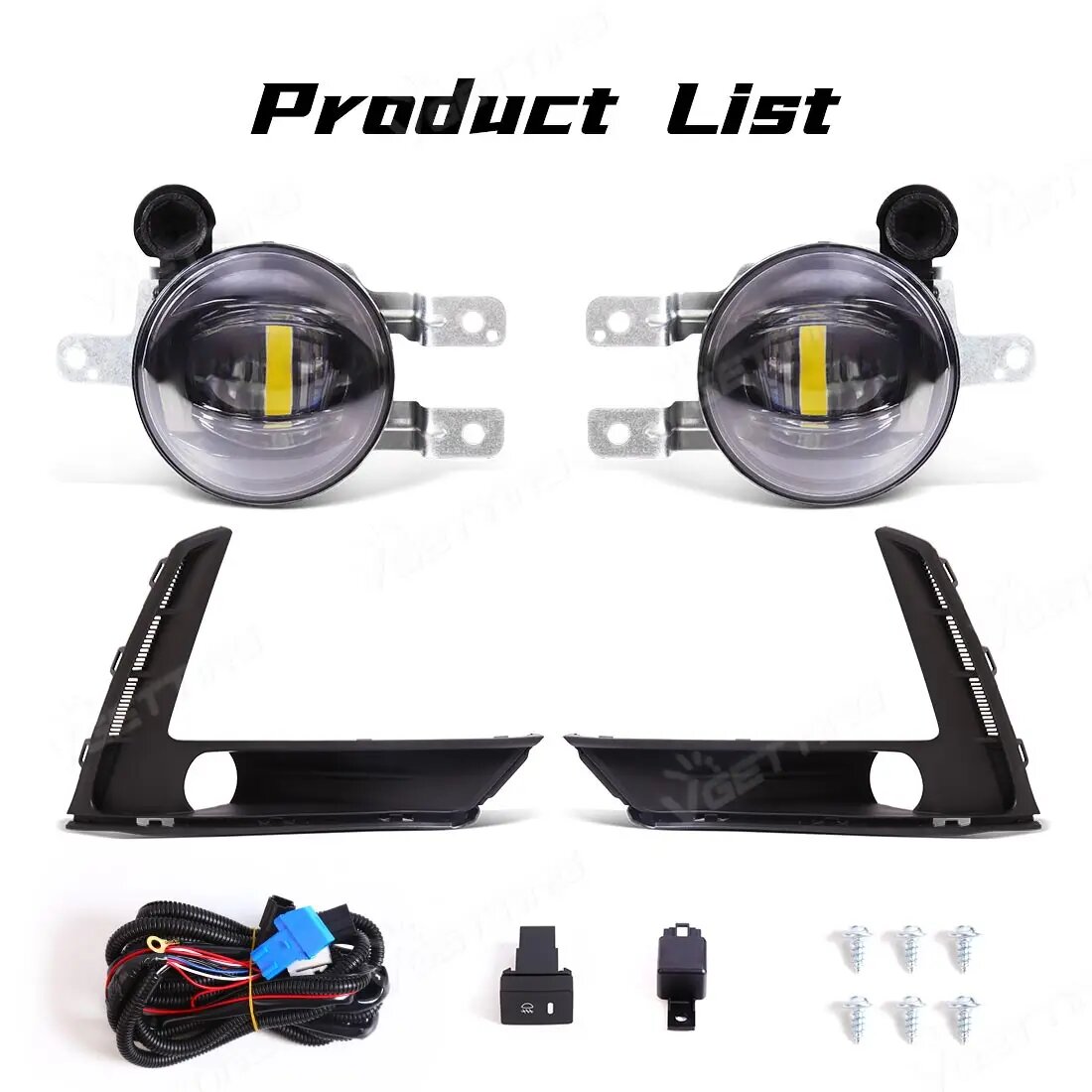 Автомобильная передняя противотуманная фара в сборе для Honda CR-V CRV 2023 2024, светодиодная противотуманная фара, белая с крышкой, реле, жгут проводов, аксессуары для фар