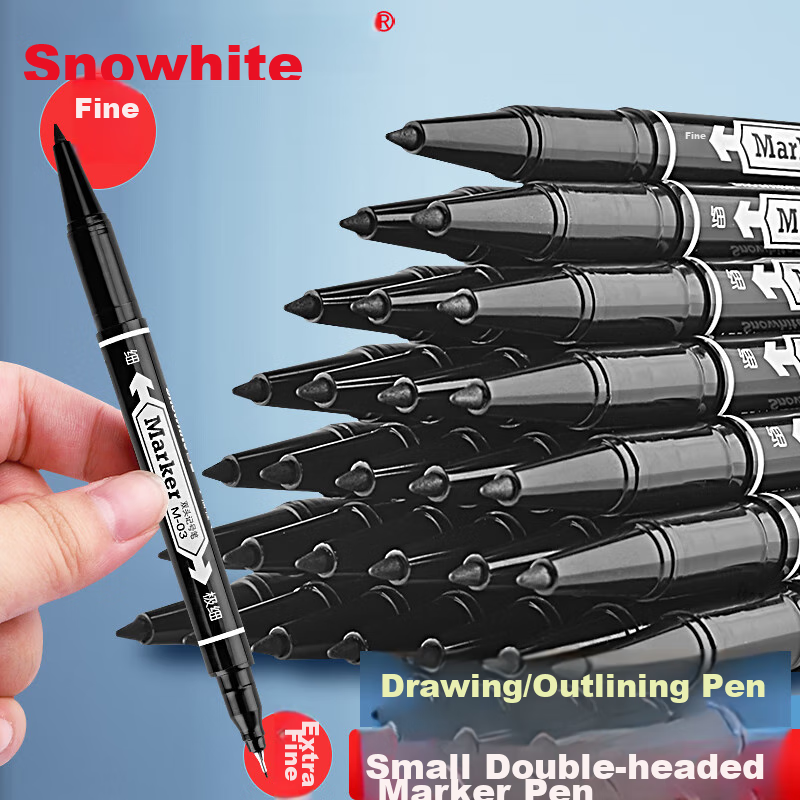 Snowhite двойный кончик тонкой точки маркера ручка на основе масла ручка логистика большая голова маркера ручка