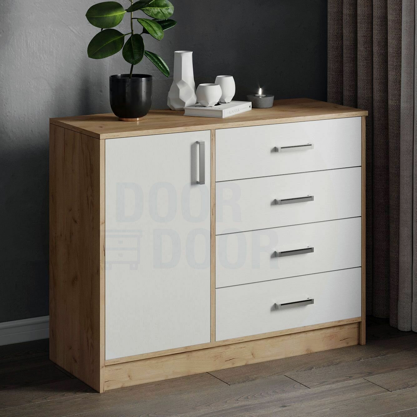 Комод Катрин 6, ЛДСП, Золотой, 83x100x42,5 см.