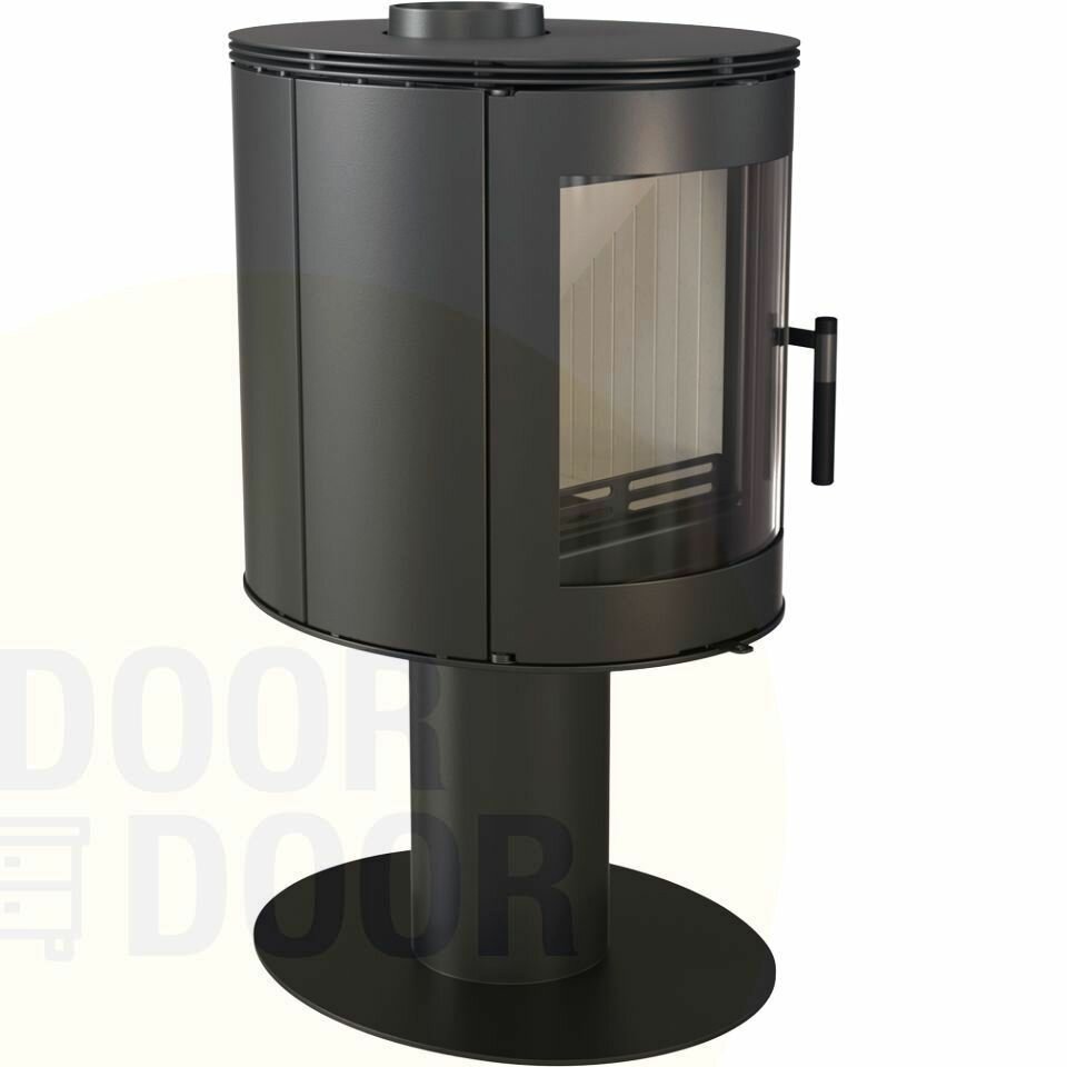 Печь-камин Kratki KOZA-ORBIT, Сталь, черный, 47,5x91,4x43 см.