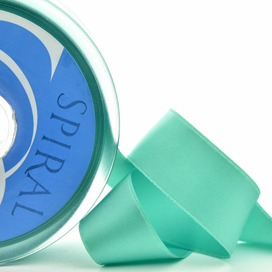 Лента атласная двусторонняя SAFISA, 11 мм, 25 м, цвет 78, мятный