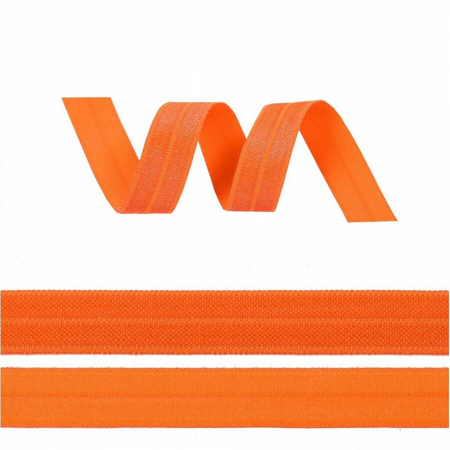 Резинка TBY бельевая (окантовочная блестящая) шир.15мм цв. F157 т. оранжевый уп.50 м