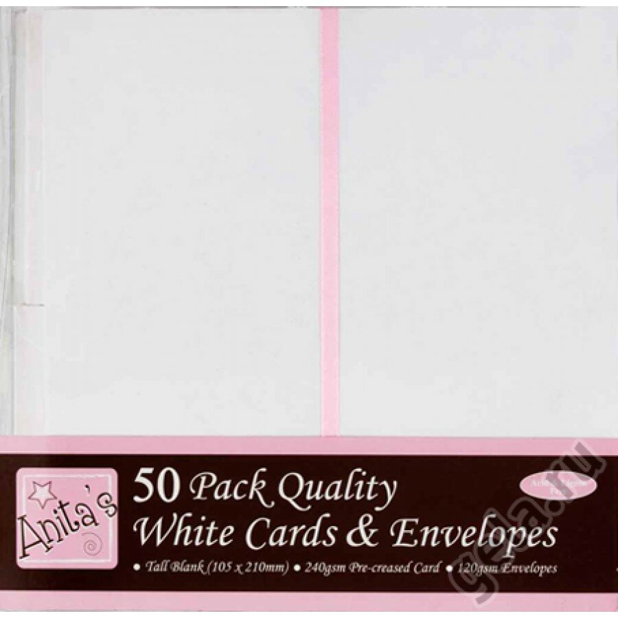 Набор заготовок для открыток с конвертами 50 шт белый DOCRAFTS ANT1513020