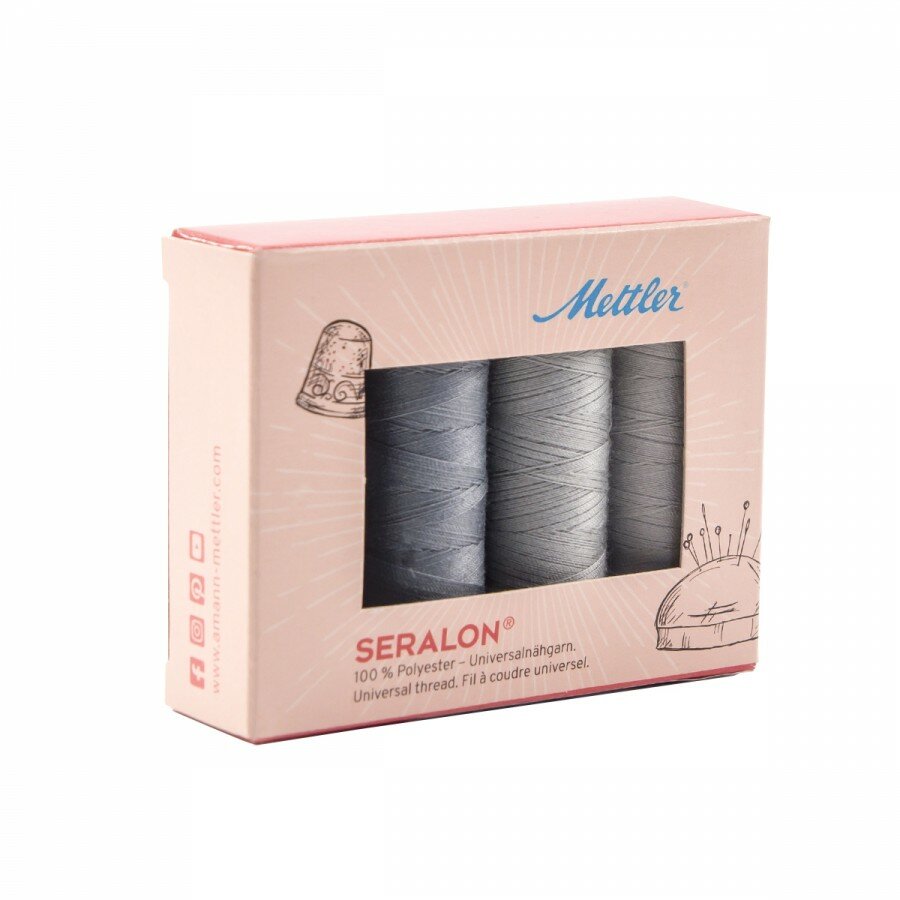 Набор с нитками Seralon в подарочной упаковке, 4 катушки 0416, 0343, 0850, 0331