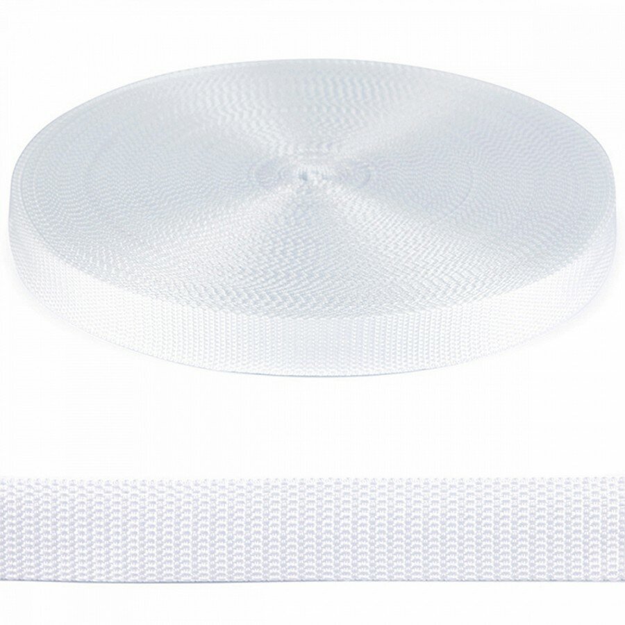 Стропа ТВ-S1-25 шир.25мм цв.101 белый уп.50м