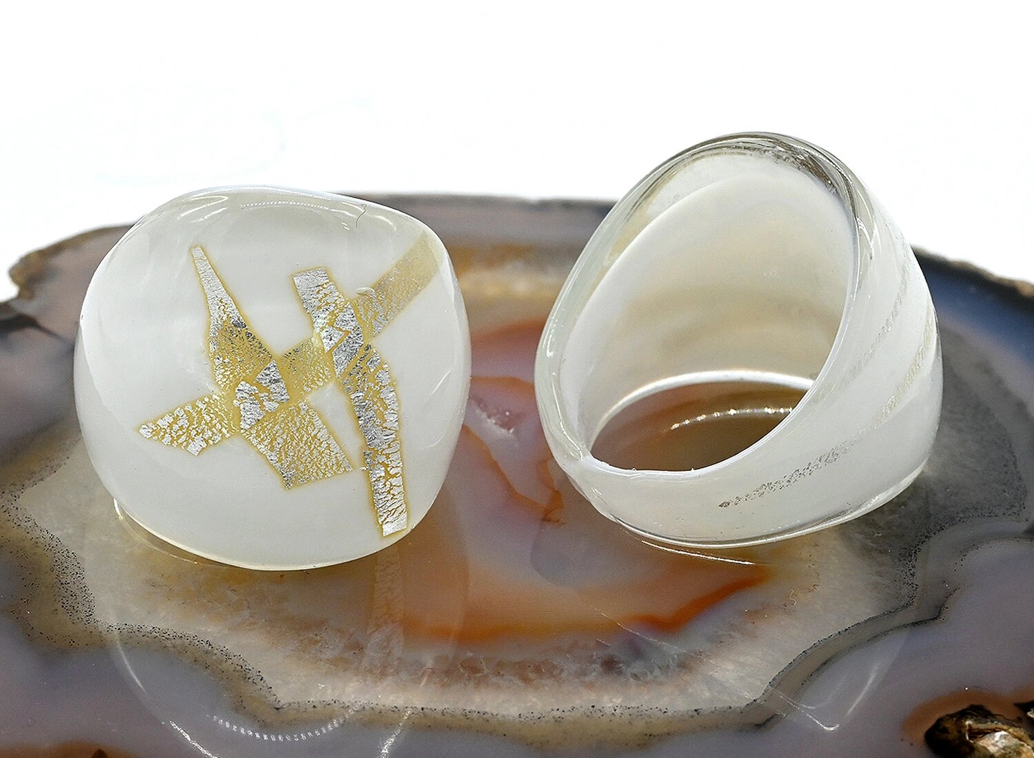 Кольцо, муранское стекло