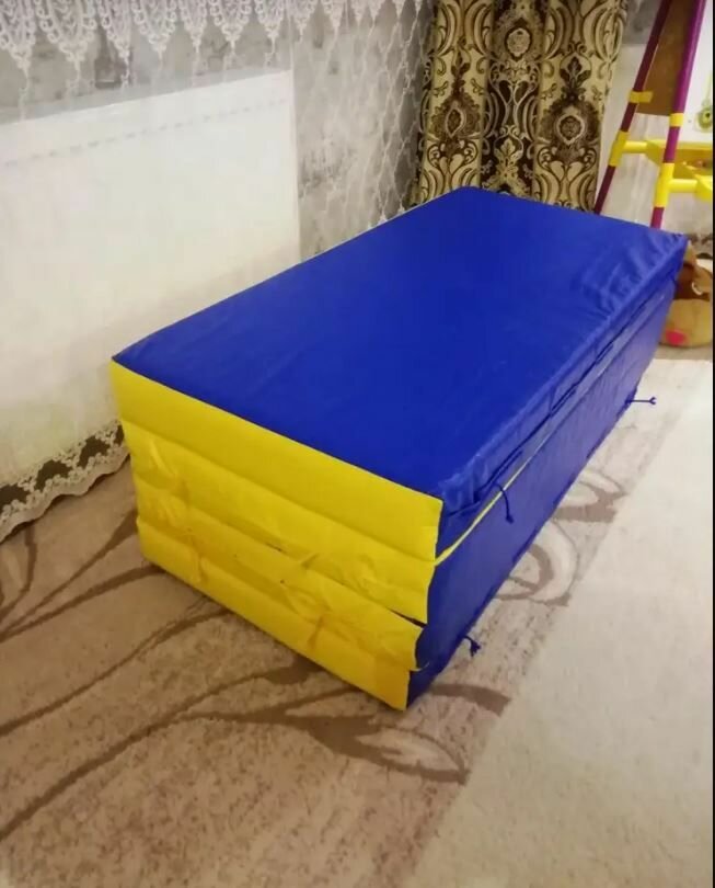 Мат гимнастический 100х200х10 синий