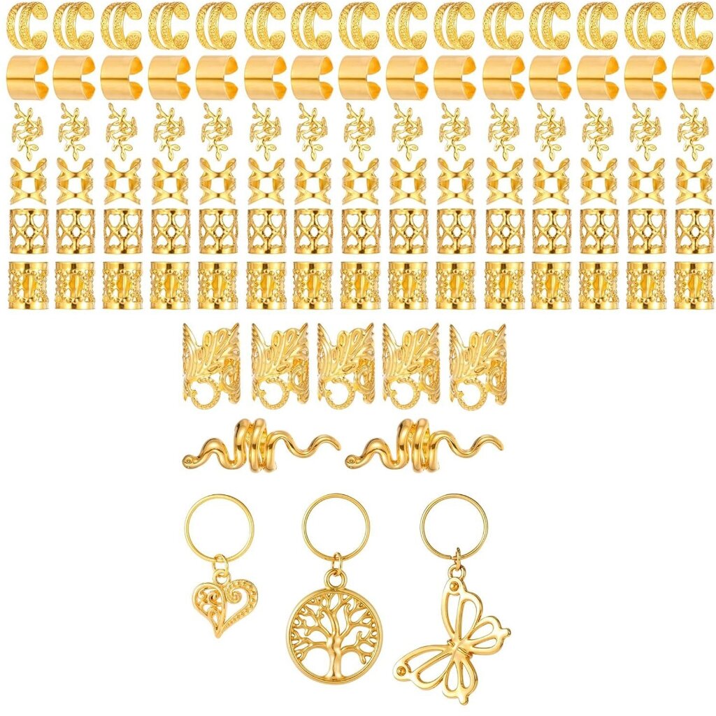 100шт Металлических Колец Для Волос Для Косичек И Дредов, Шиньон-Манжеты Для Волос