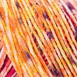 Merino Extrafine 285 Lace пряжа Schachenmayr Merino, MEZ, 9807574 (00590, *, belle (красавица), желтый/красный/оранжевый/фиолетовый)