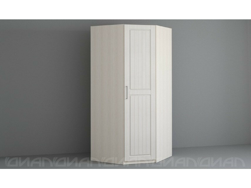 Шкаф Угловой R, без зеркала, Бодега белая / Сандал (МДФ/ЛДСП)