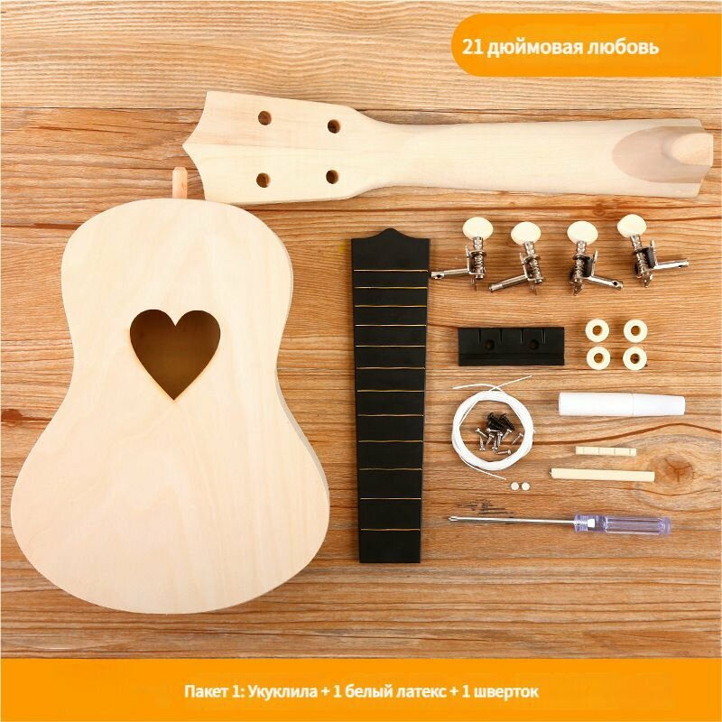 Гавайская гитара DIY guitar детский сад детские расписные деревянные подарки ручной работы