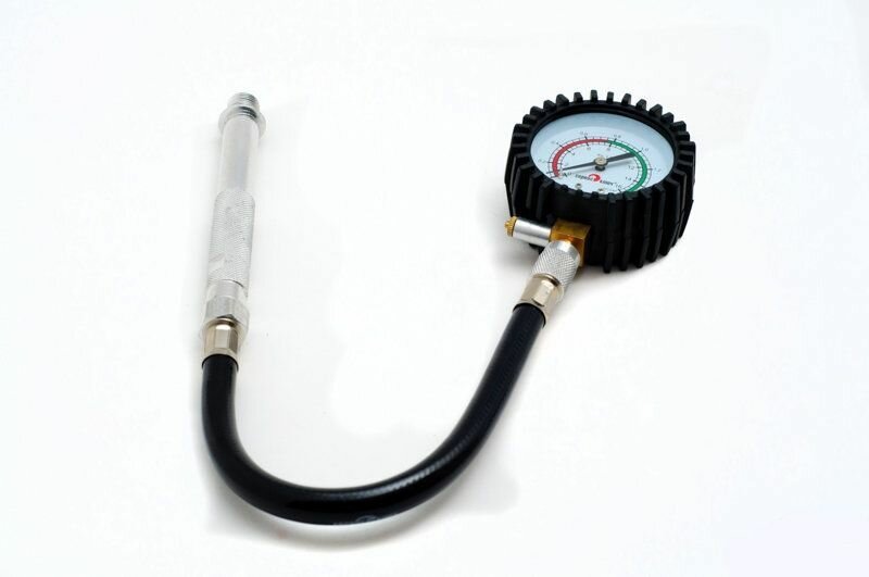 Компрессометр универсальный с гибким шлангом сервис ключ (75556)
