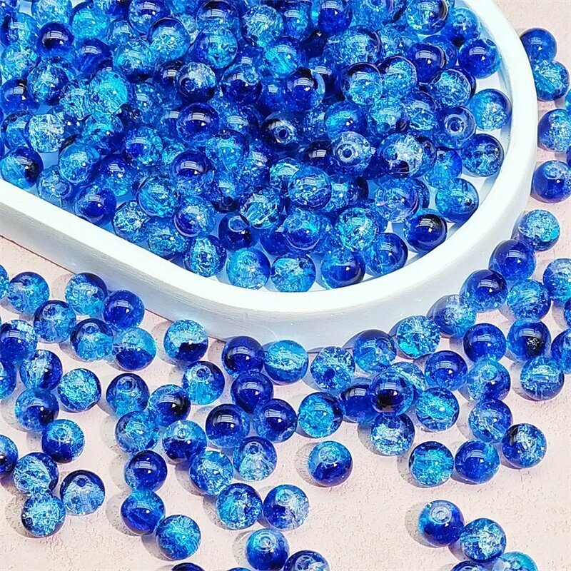 Круглые стеклянные бусины 10 мм, двухцветный градиент 10MM 50PCS, 2