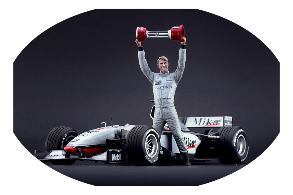 SF Фигурка коллекционная mika hakkinen ручная работа в масштабе 1:18 мика хаккинен