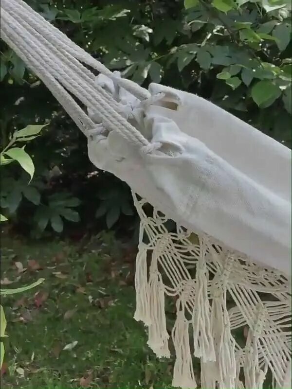 Гамак подвесной Oqqi, уличный, для дачи и сада, двухместный, бежевый, 190х150 см