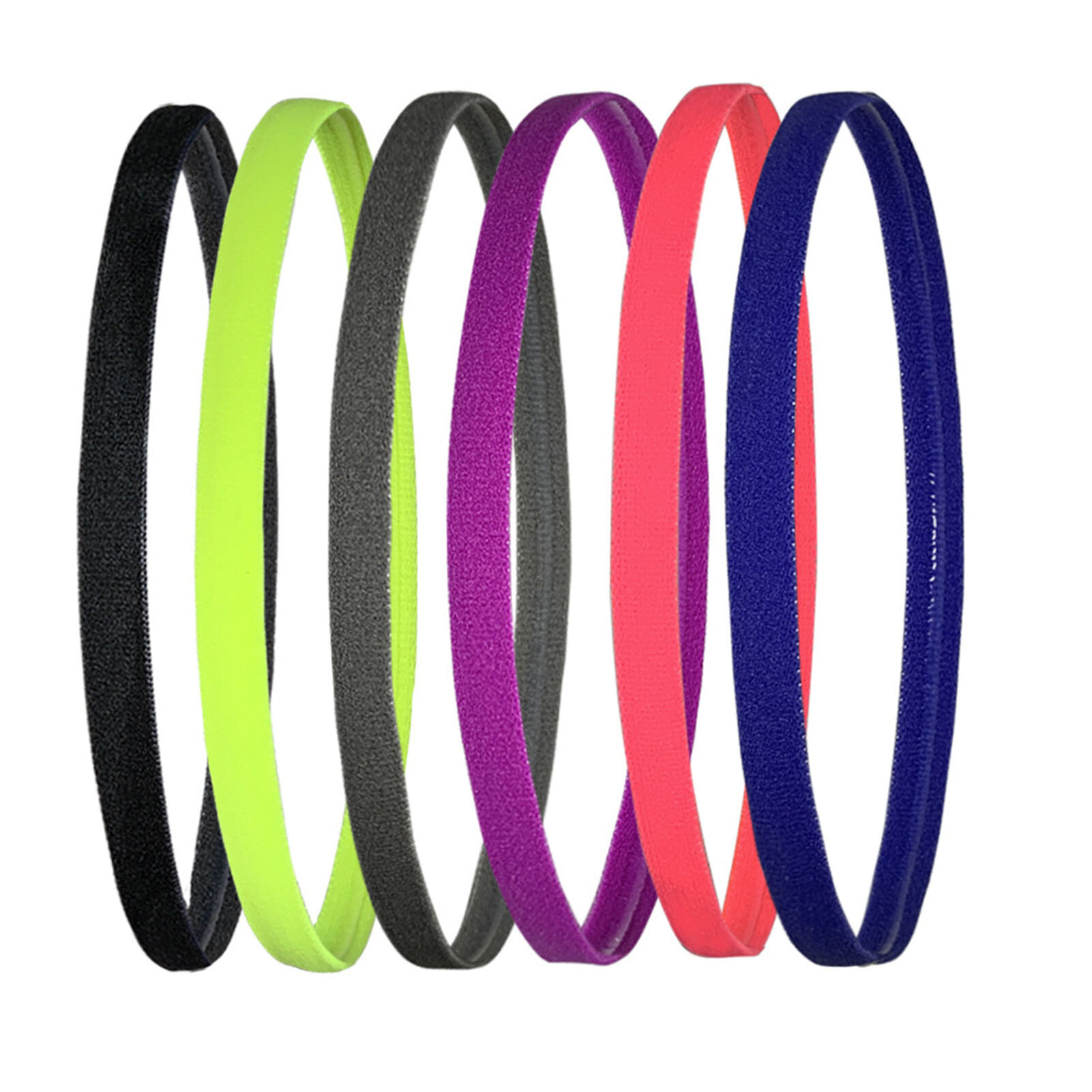 6 шт. эластичные спортивные повязки на голову, устойчивые к скольжению, поглощающие пот, спортивные повязки на голову для женщин и мужчин