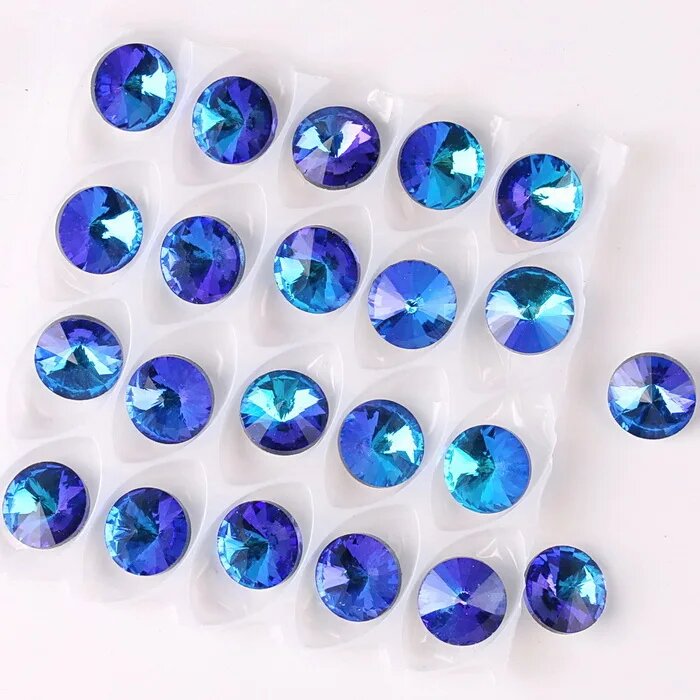 Хрустальные стразы SNCRYSTAL Rivoli круглые 8мм 10мм радуга jelly candy AB
