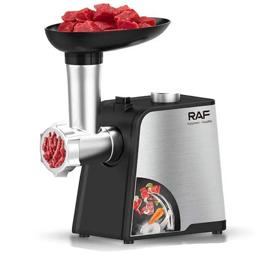 Мясорубка RAF R3392, с насадками для фарша и системой реверса
