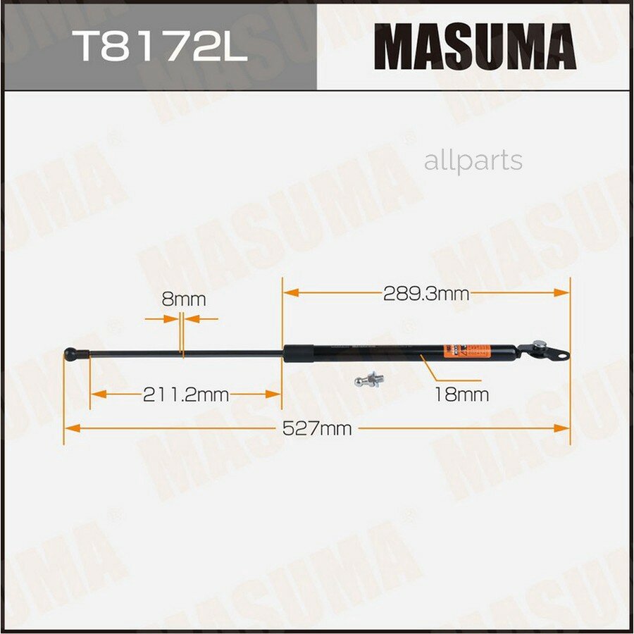 MASUMA T8172L Упор газовый багажника