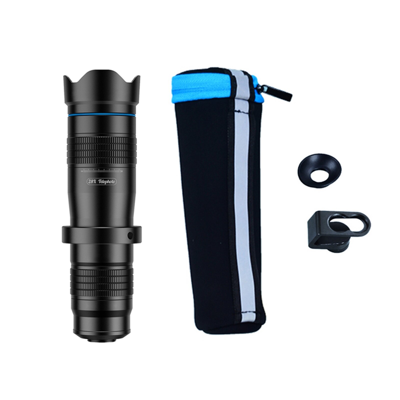 Телеобъектив HD 28X с металлическим однотрубным объективом и ручной фокусировкой для путешествий, спортивных мероприятий, концертов, наблюдения за птицами